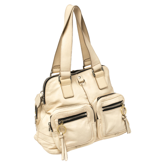 Chloe | Bags | Chloe Cream Leather Large Betty Satchel | Poshmark